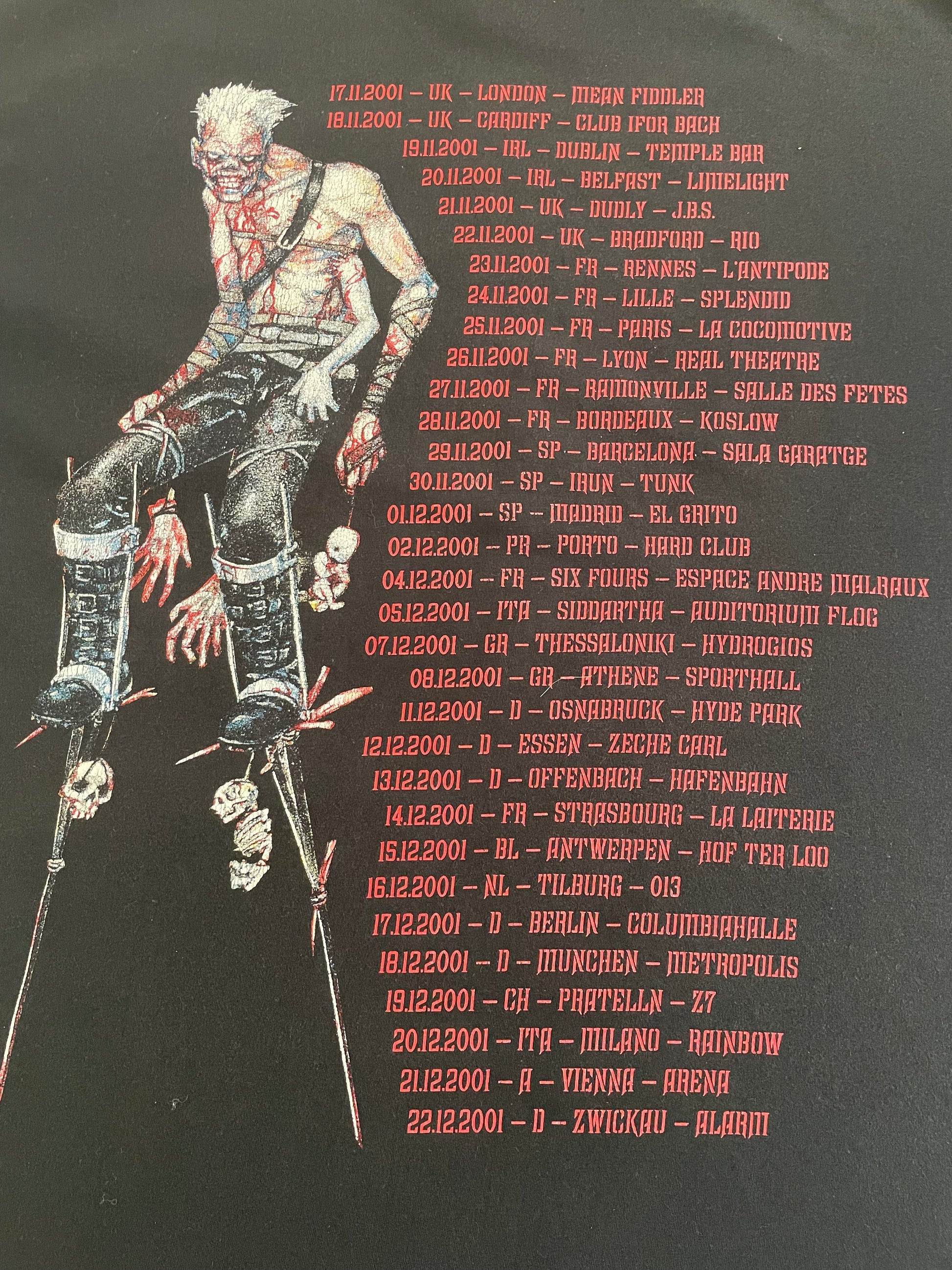 Cannibal Corpse - Bloodthirst 2001 European tour - Original vintage sh ...